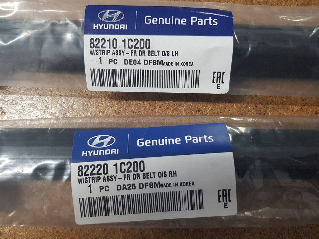 Hyundai Getz TB 2002-2012 Weather Strips 3DR Front Right & Left Hand S ...